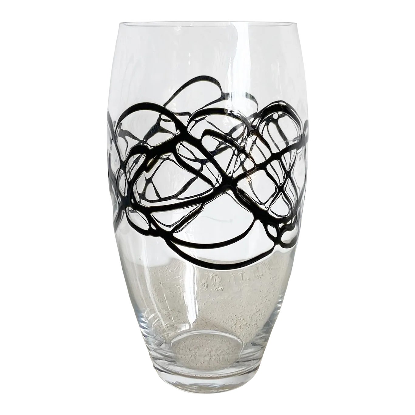 Postmodern Abstract Glass Vase | Chairish