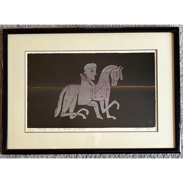 Original Serigraph of a Man & Horse ‘Motif From the Book of Kelts’ by ...