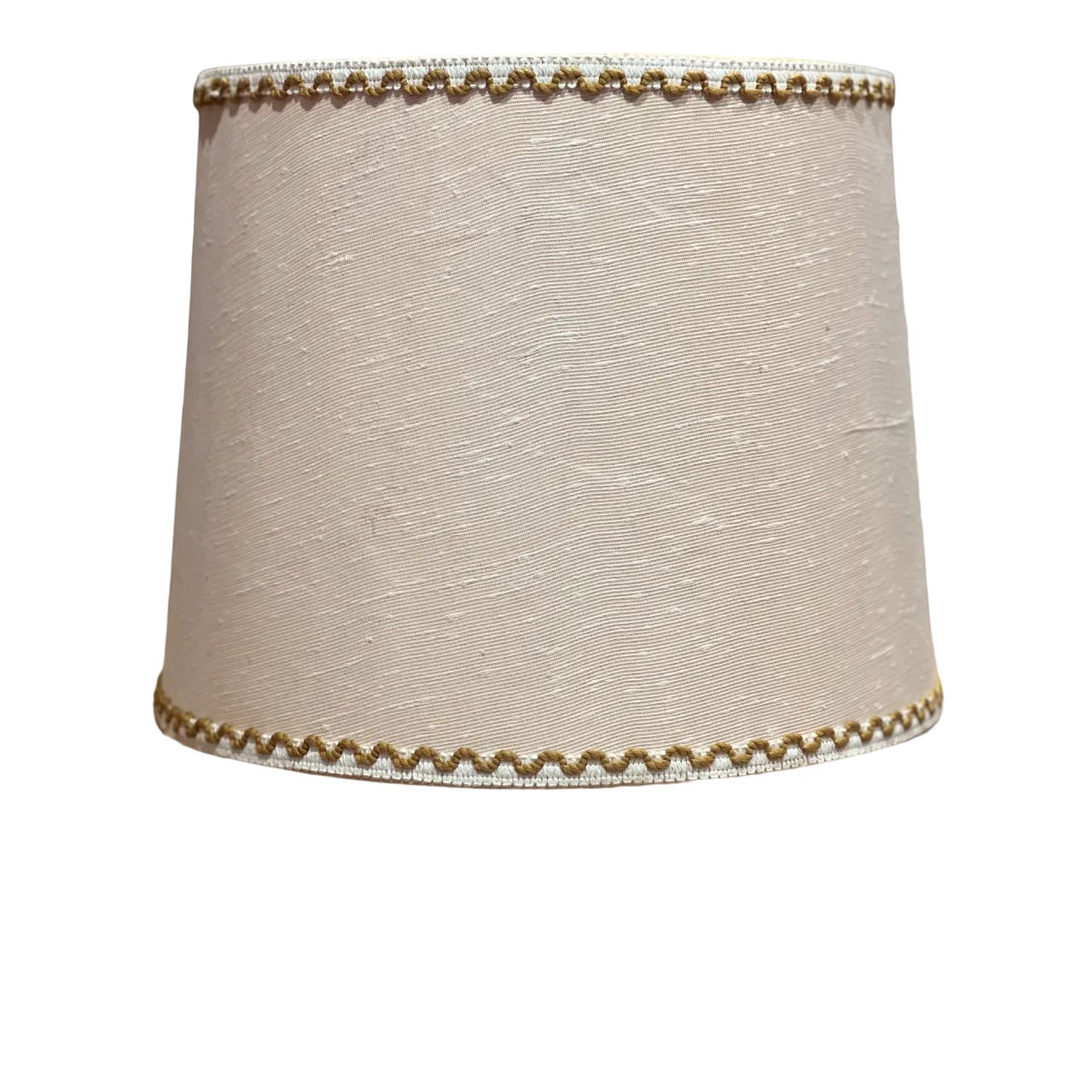 Custom Vintage Shade with Mustard Yellow Woven Trim | Chairish