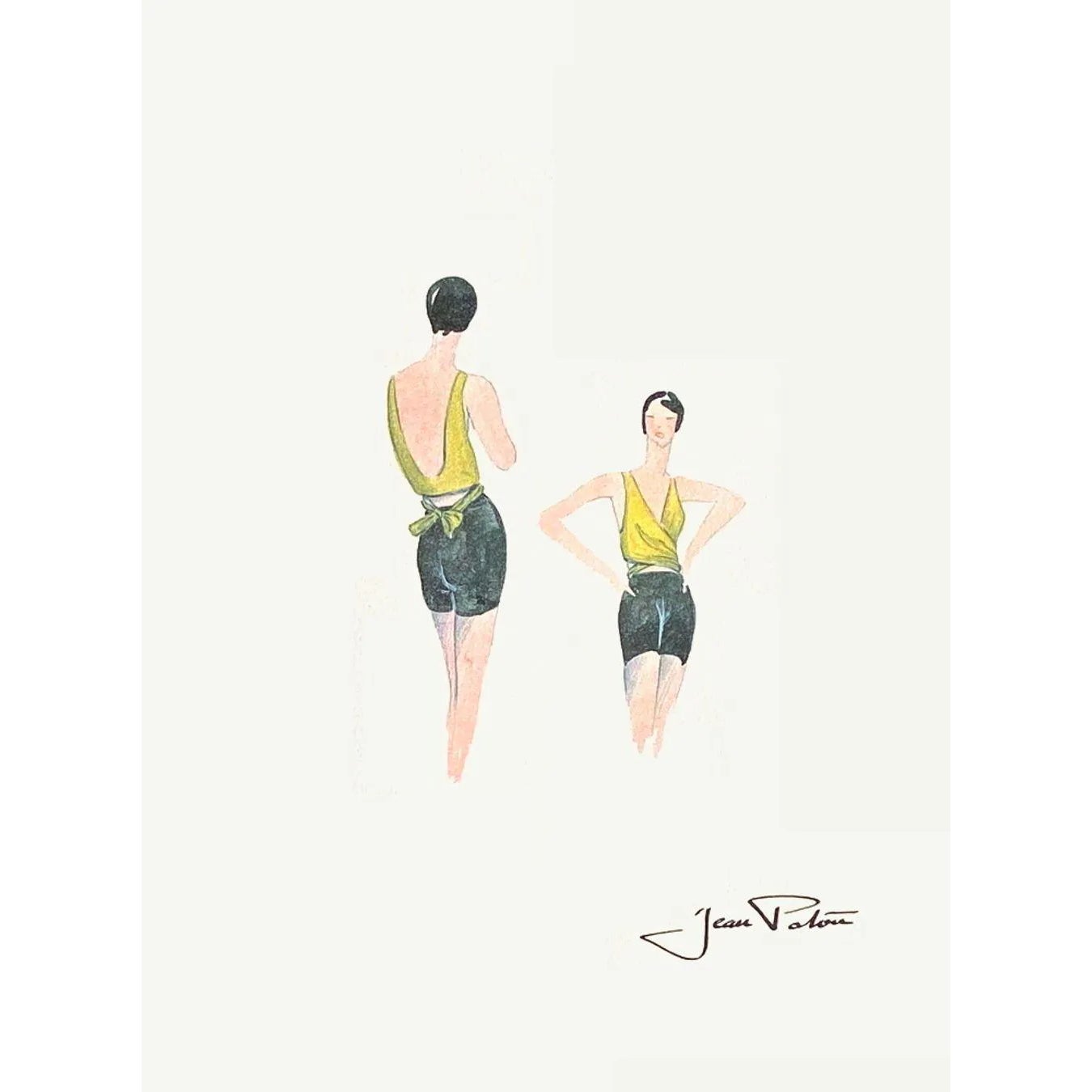 1990s Fashion Drawing III Screenprint by Jean Patou | Chairish