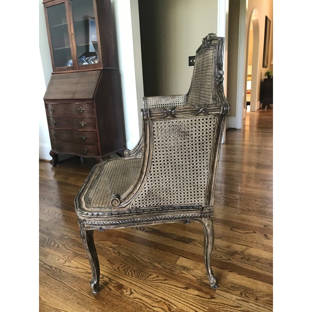 John-Richard Cane Accent Chair With Carved Accents Includes a Custom ...