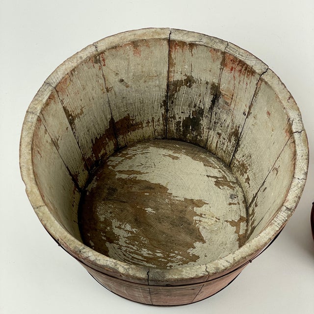 Pair of Antique Mid 19th Century Primitive Wooden Maple Sap Buckets ...