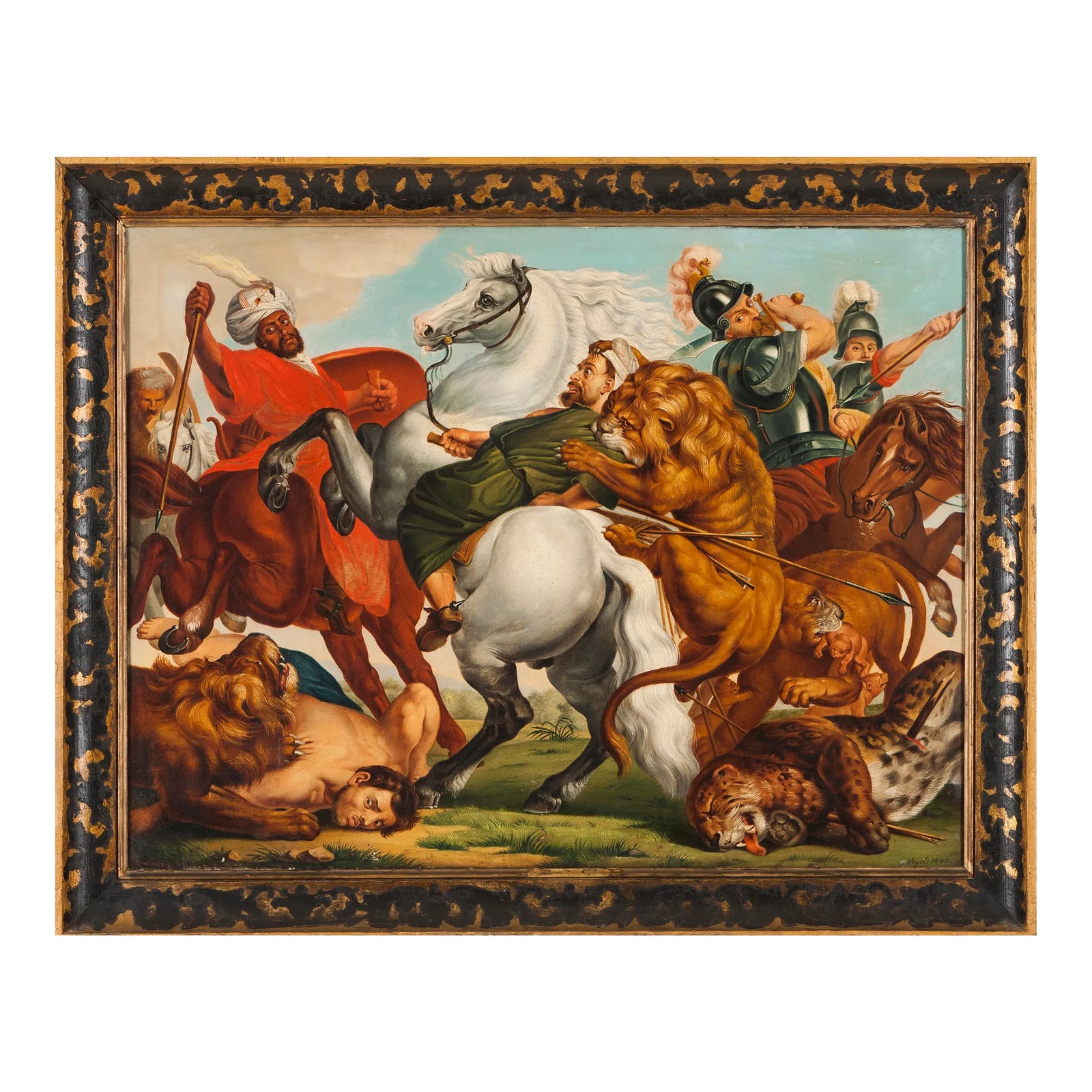 After Peter Paul Rubens, 19th Century: Tiger, Lion and Leopard Hunt ...