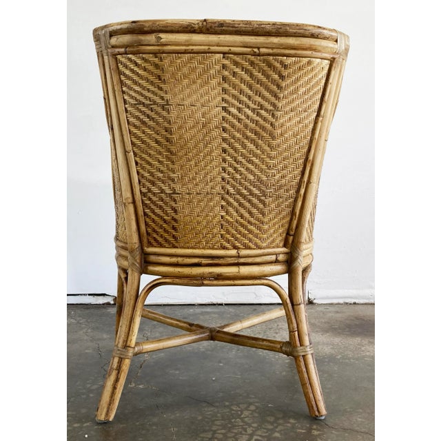Vintage Henry Link Wicker Arm Chair | Chairish