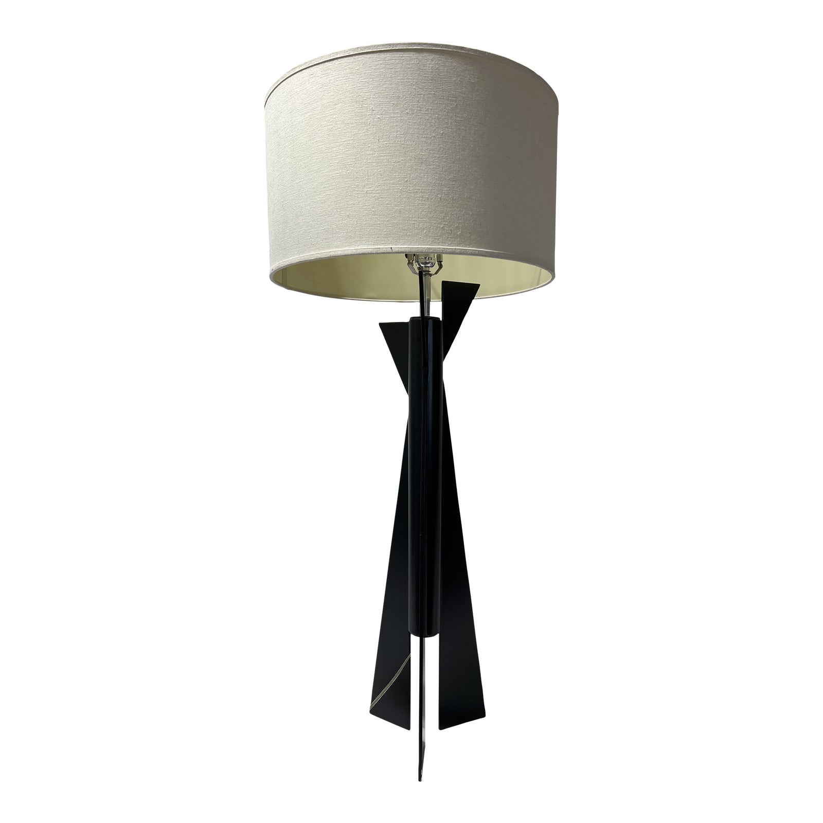 Vintage Atomic Cast Iron Table Lamp | Chairish