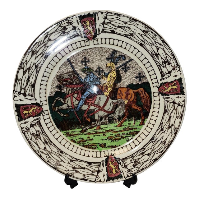 1920s Royal Doulton King Arthur's Knights Decorative Plate | Chairish