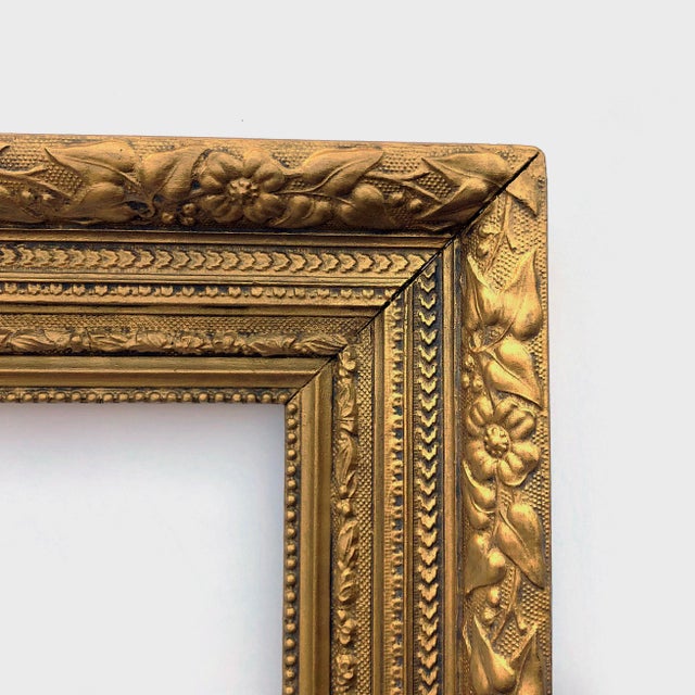 Victorian Gold Frame With Floral Design | Chairish