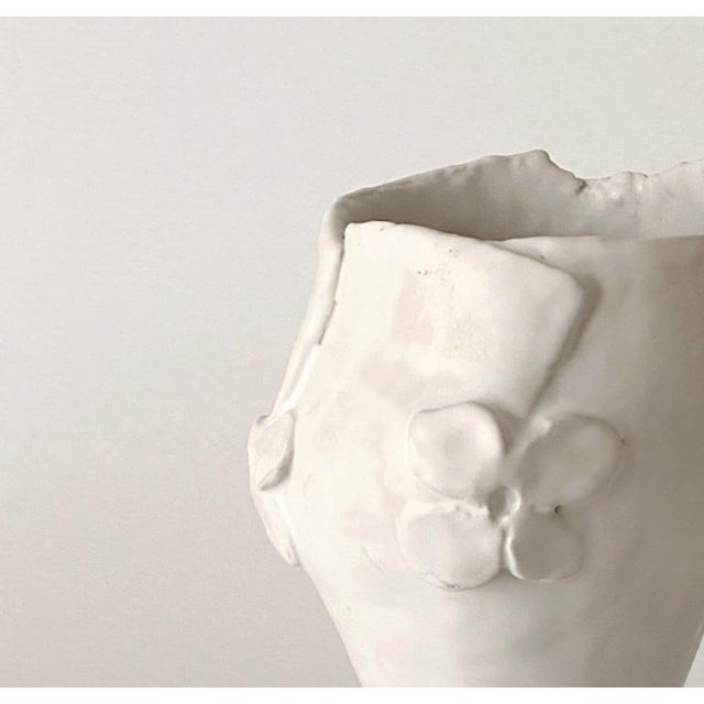 Ceramic Vase "More Flowers Are Coming" by Studio Paneva White Stoneware ...