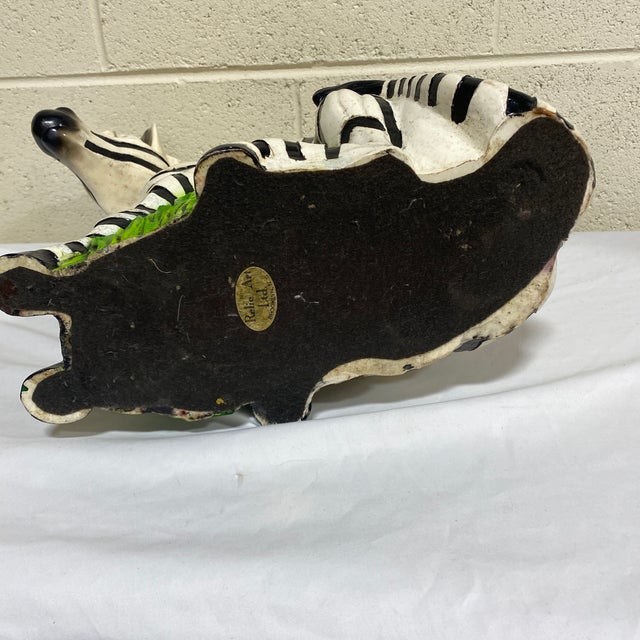 Vintage Hollywood Regency Resin Zebra Sculpture | Chairish