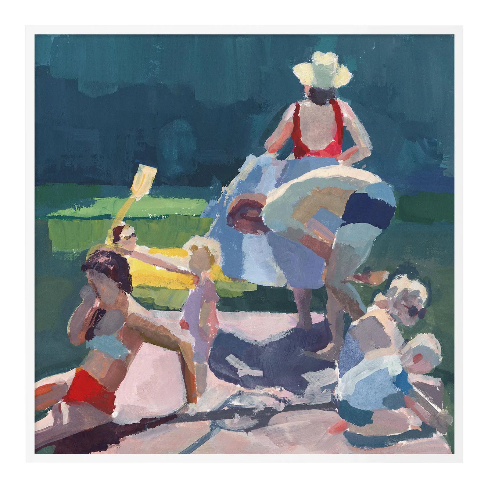 Dock Wip by Caitlin Winner in White Frame, Small Art Print | Chairish