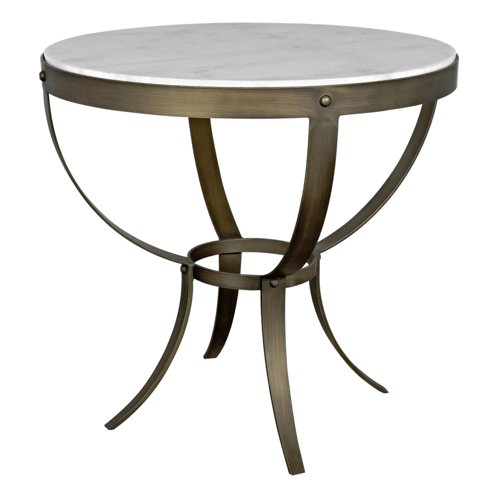 Byron Side Table, Aged Brass | Chairish