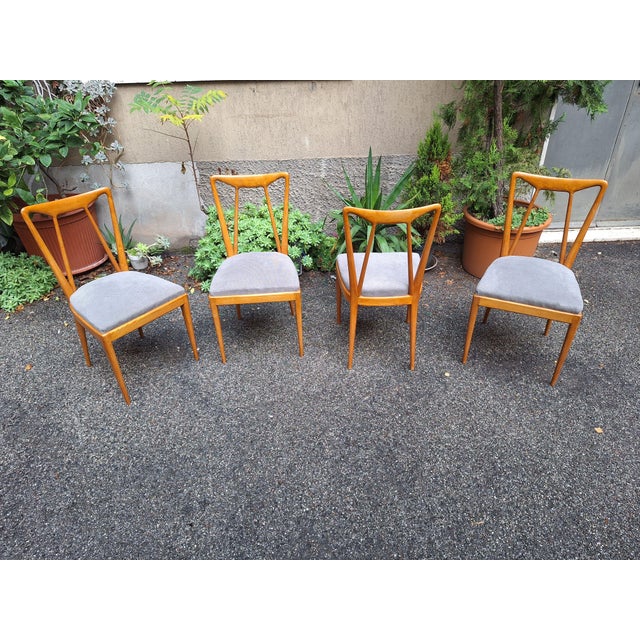 Chairs in Light Wood with Padded Seats from La Permanente Mobili Cantù ...