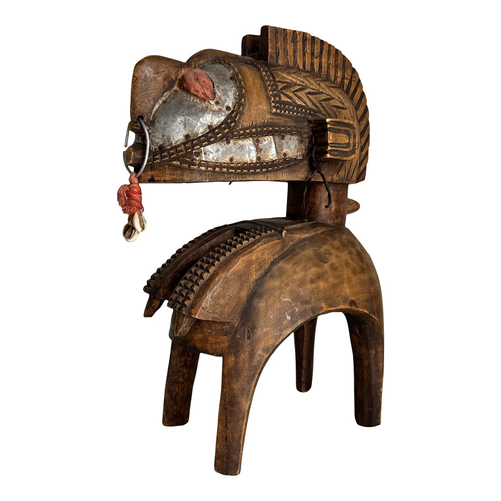 Vintage African Guinea Baga Nimba Tribal Mask Sculpture | Chairish