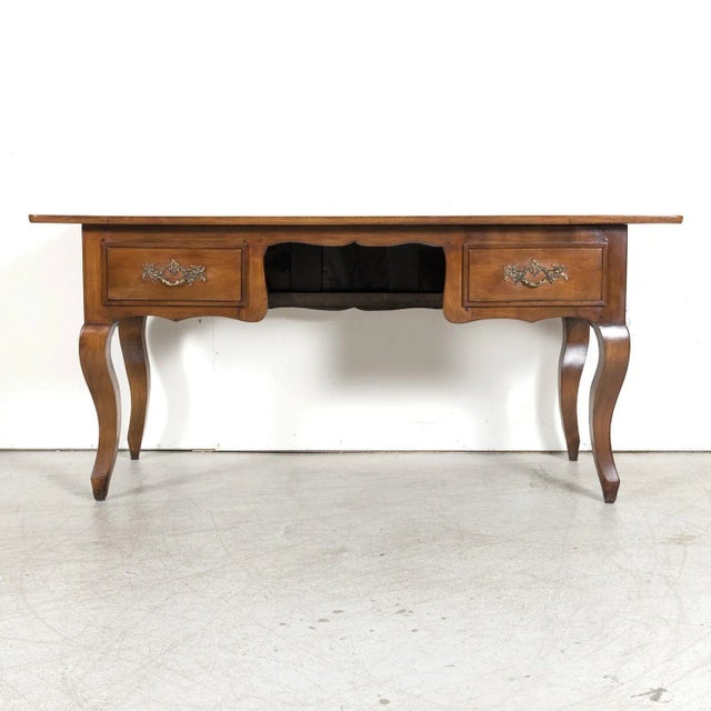19th Century French Provincial Louis XV Style Cherry Bureau Plat or ...
