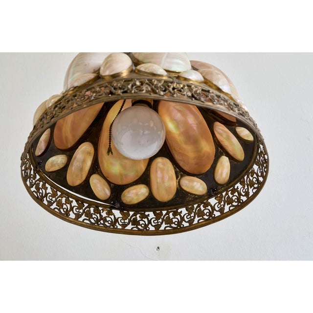 19th Century Palais Royal French Mother of Pearl Shell Hanging Light ...