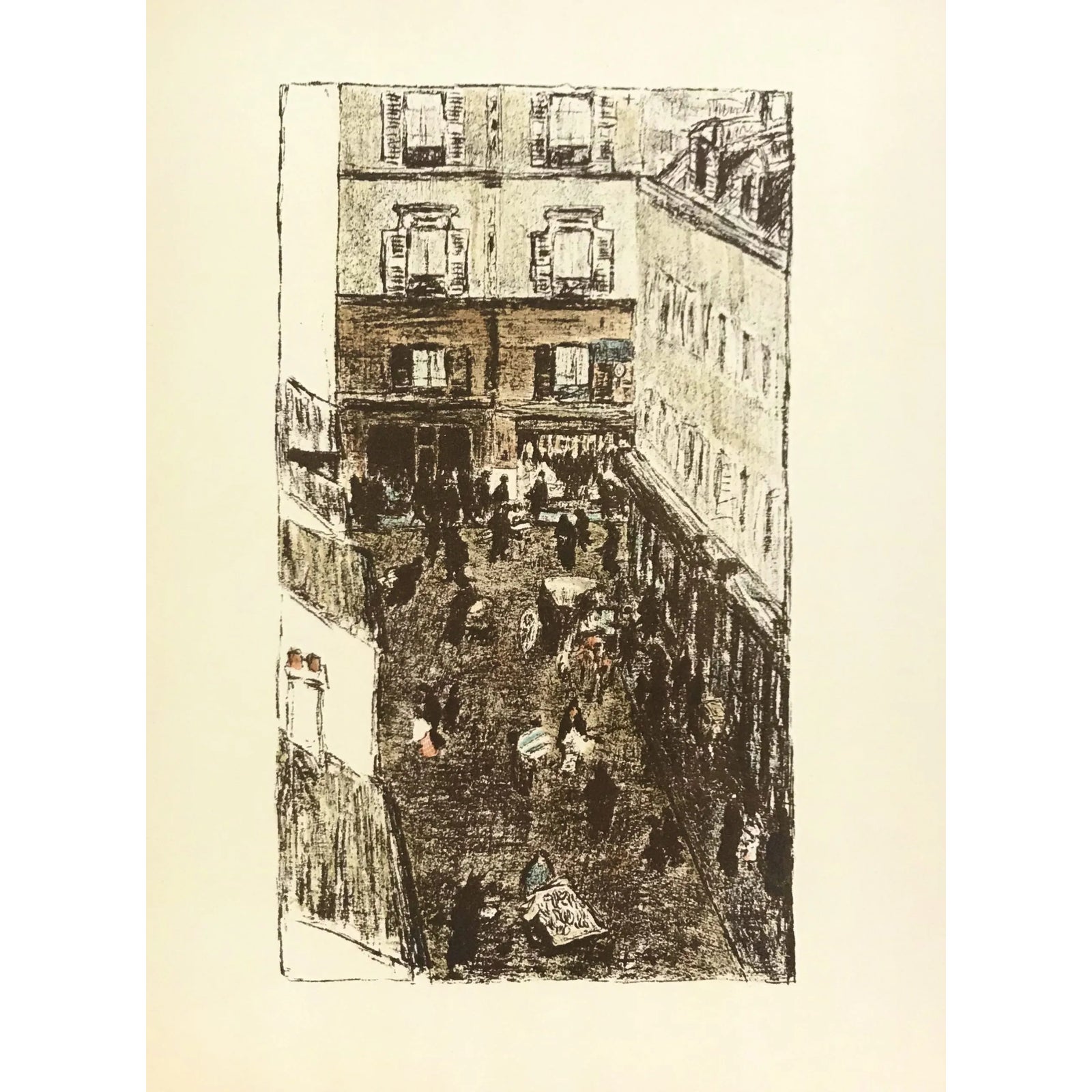 1952 Bonnard Lithograph 131 Coin De Rue Vue D’en Haut | Chairish