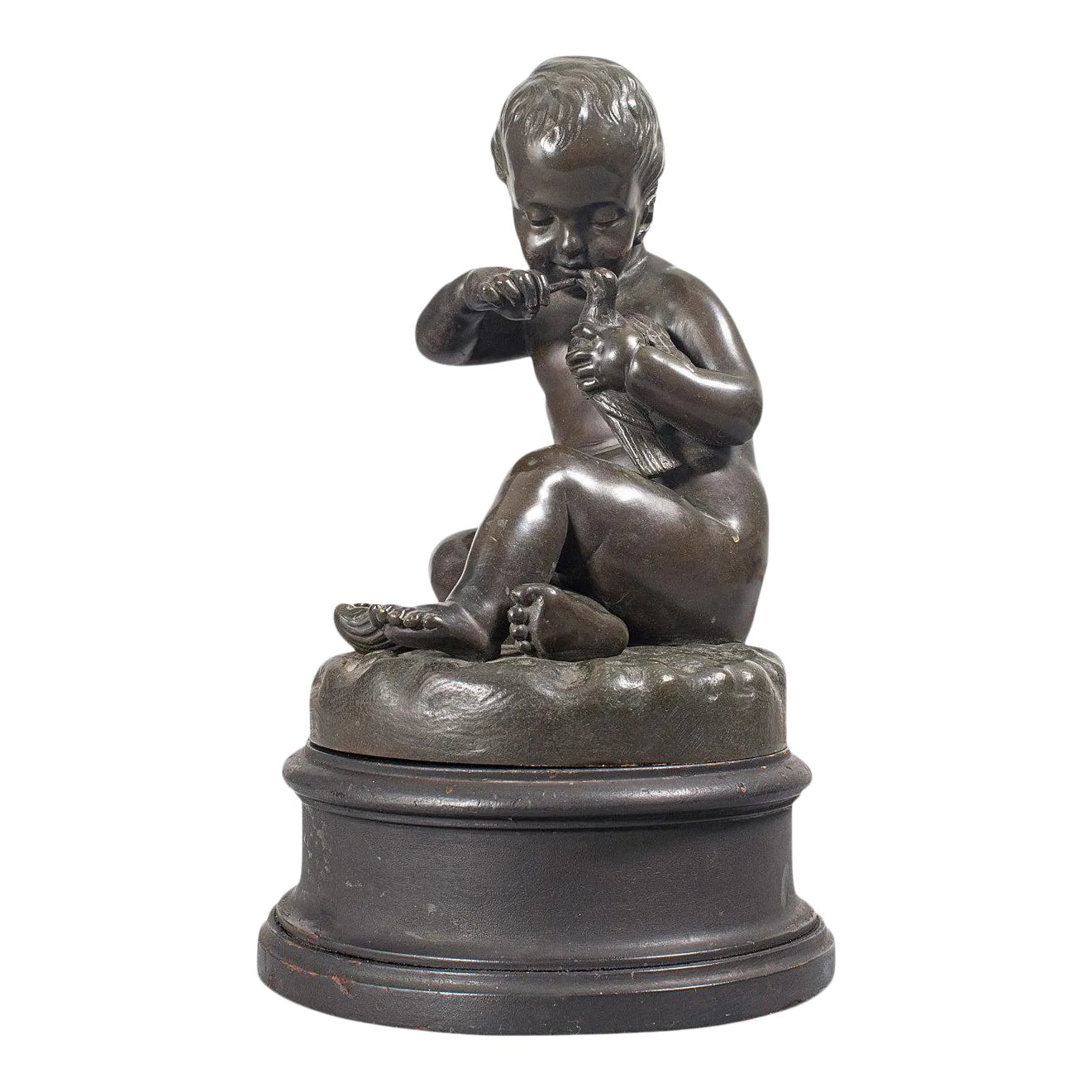 Late 19th Century French Bronze Cherub Putto | Chairish