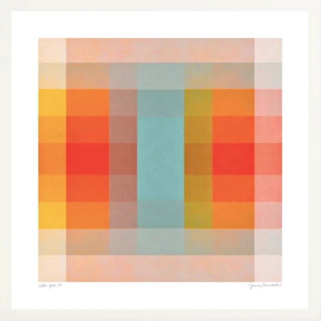 "Color Space Series 40: Turquoise Persimmon & Saffron" Print by Jessica ...