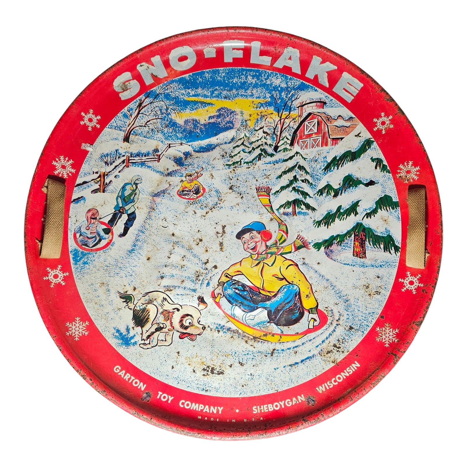 Late 1950''s Garton Toy Company, "Sno-Flake", Saucer-Style Sled | Chairish