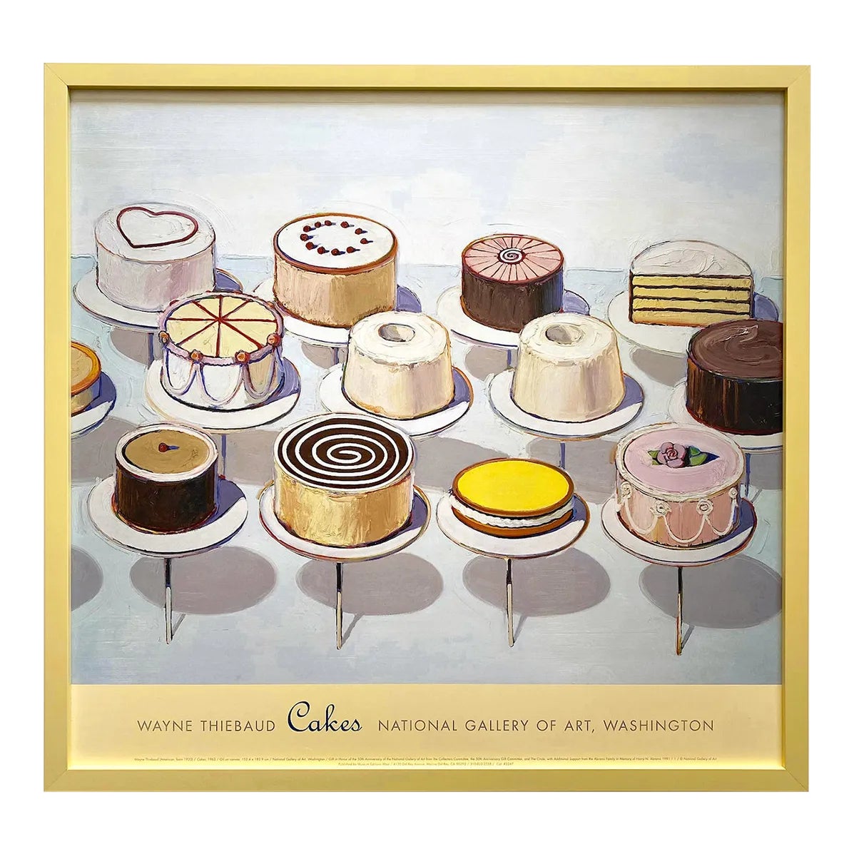 Wayne Thiebaud Vintage 1991 Lithograph Print Framed Pop Art Museum ...