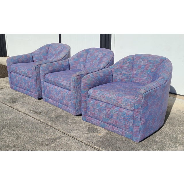 MOSdonatedLate 20th Century Milo Baughman Style Postmodern Swivel ...