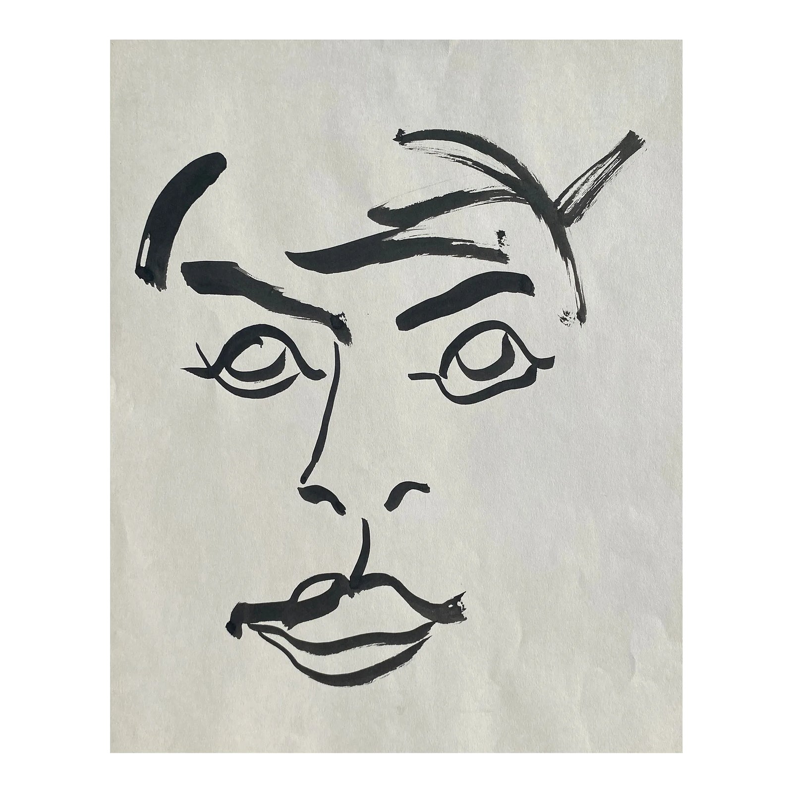 1960s Frank Wallace Modern Portrait | Chairish