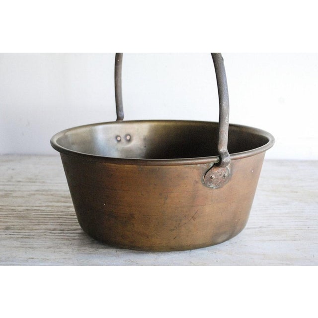Antique Rustic Farmhouse Brass Cooking Pot Kettle Cauldron With Handle ...