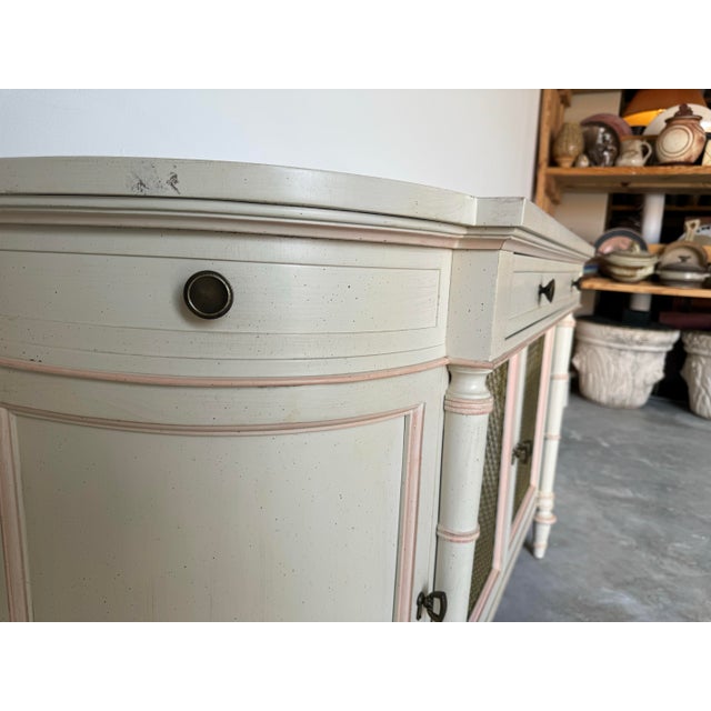 Hollywood Regency French - Style Faux Bamboo Details and Wire Doors ...