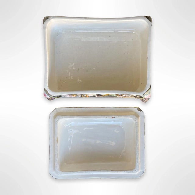 1910s Italian Capodimonte Porcelain Footed Box | Chairish