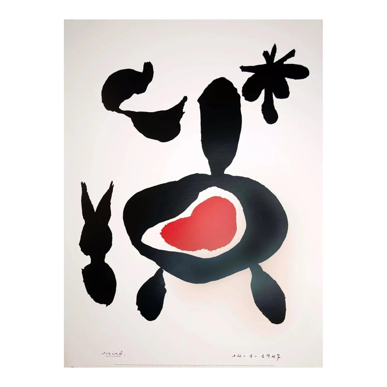 Joan Miro Study for the Cover of the Catalogue 1947 Pierre Matisse ...