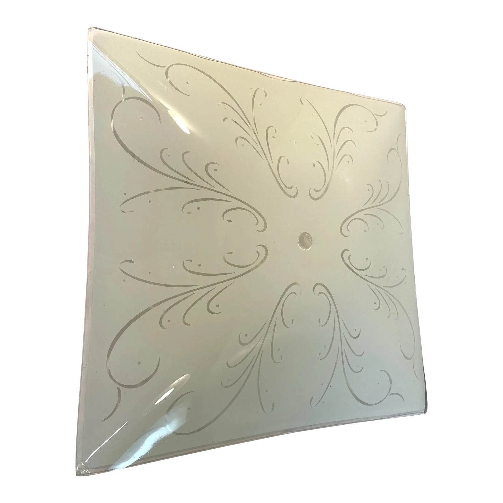 Vintage Glass Ceiling Light Fixture Cover | Chairish