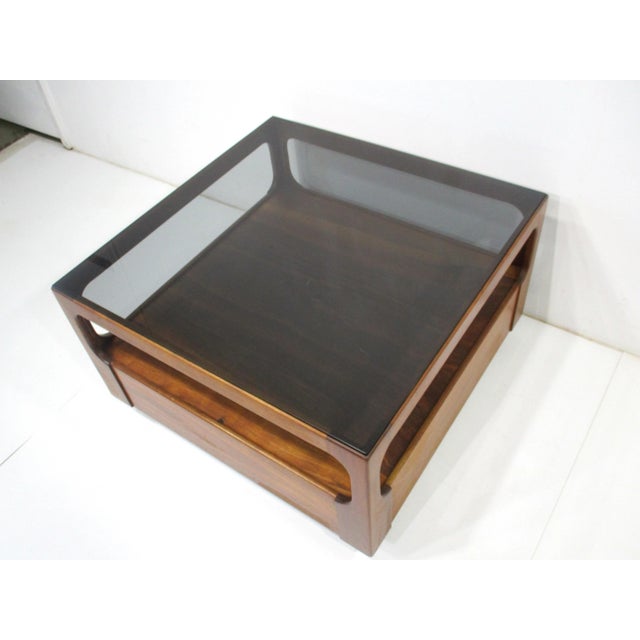 Mid Century Danish Styled Walnut Coffee Table by Otmar | Chairish