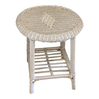 Vintage & Used Wicker Side Tables | Chairish