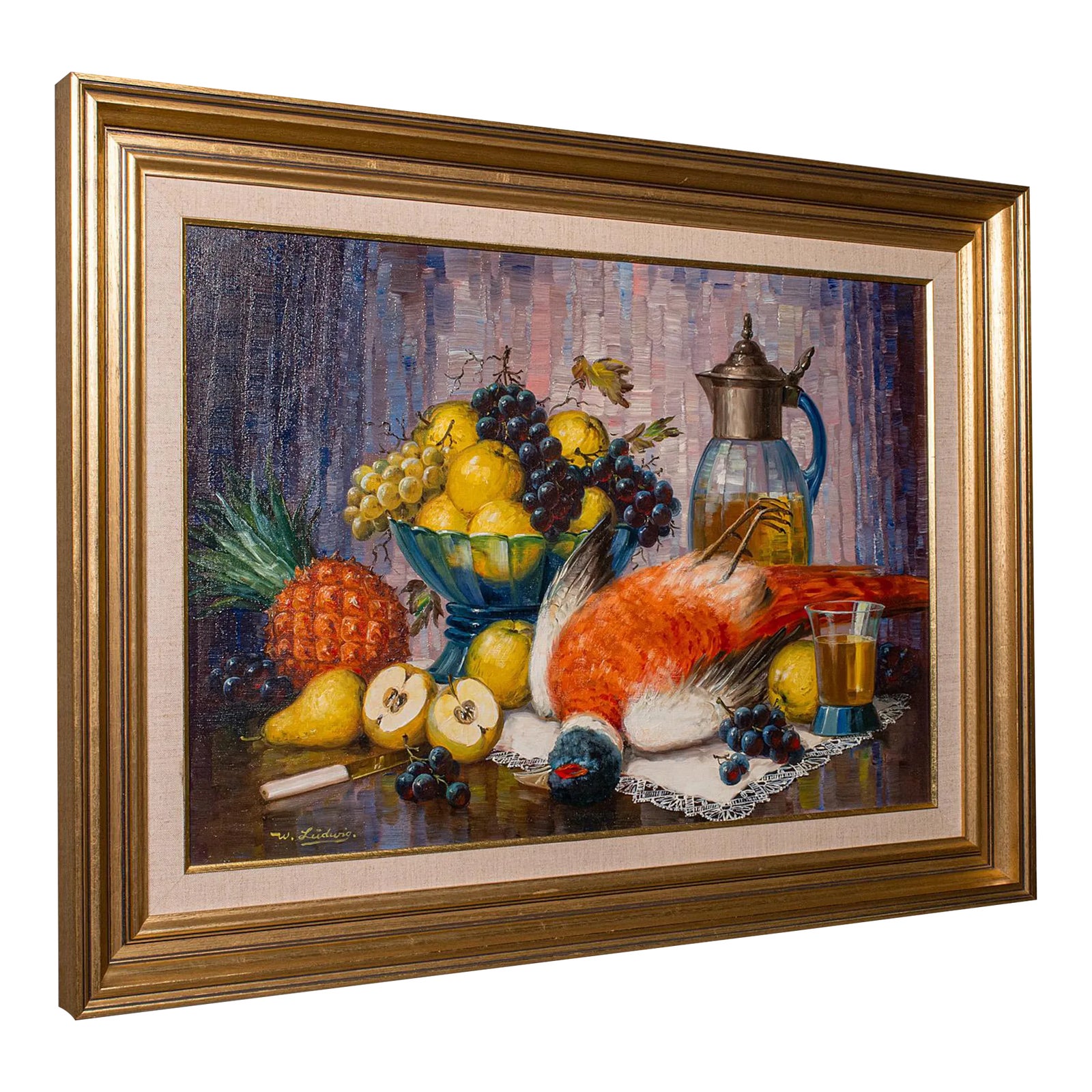 1970's Large Vintage Still Life Painting | Chairish