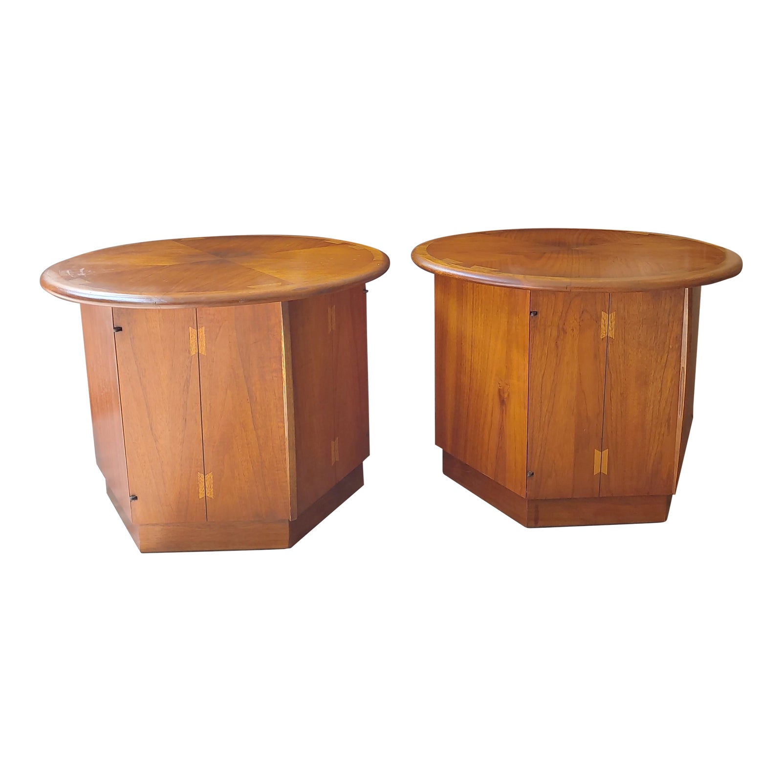 1950s Mid-Century Modern Lane Acclaim Octagonal End Tables - a Pair ...