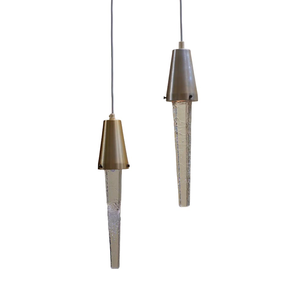 Vintage Swedish Icicle Lamp attributed to Atelje Engberg, 1960s, Set of ...