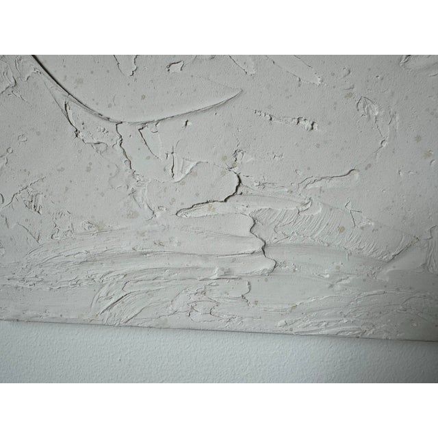 1990's Large Vintage Minimalist Abstract Textural Plaster - Gesso ...