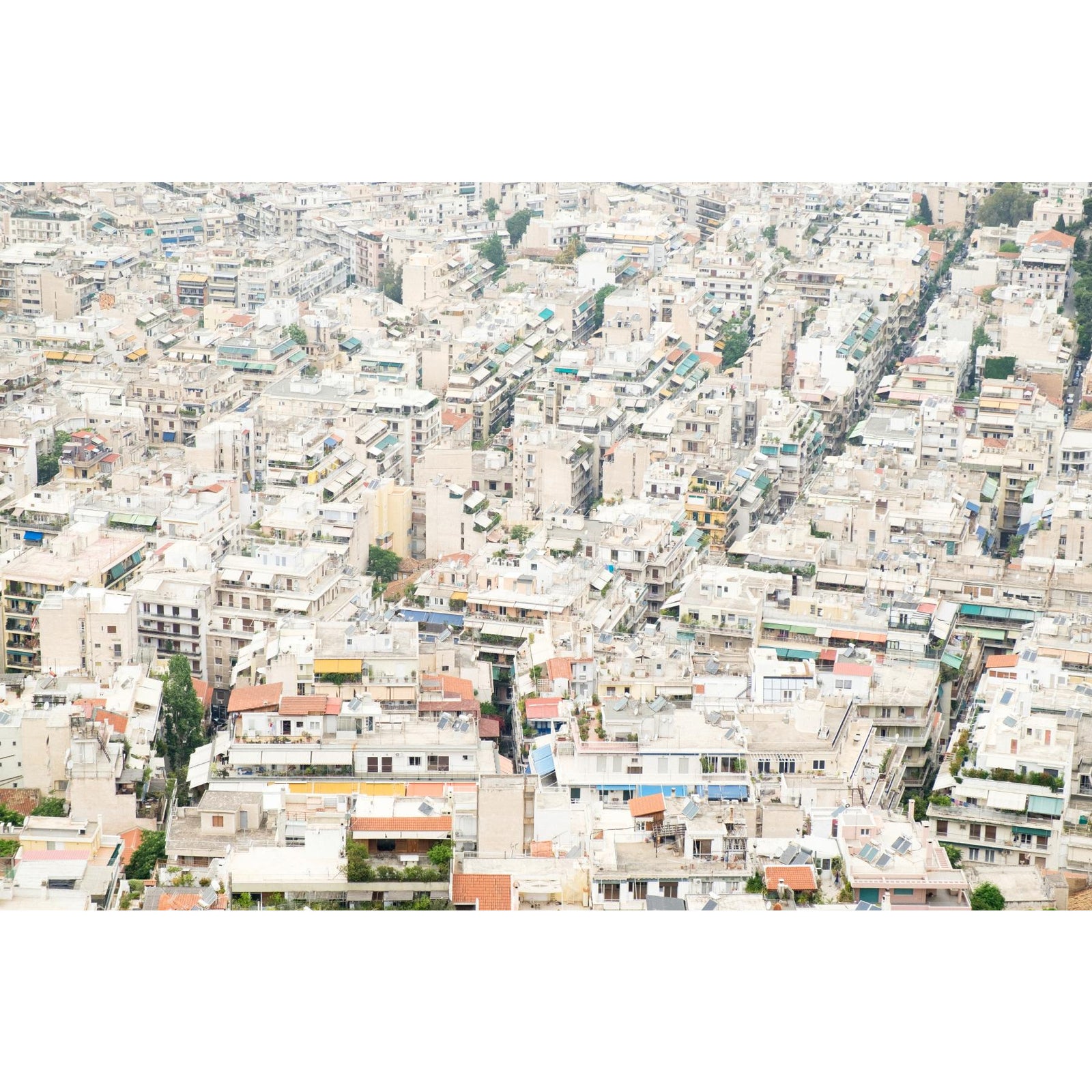'Athens Rooftops' Contemporary Photography Print, 36 X 24" Cityscape Photograph | Chairish