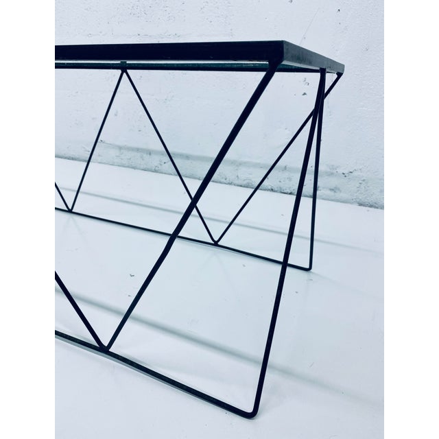 Frederick Weinberg Style Angular Black Wire Coffee Table, 1950s | Chairish