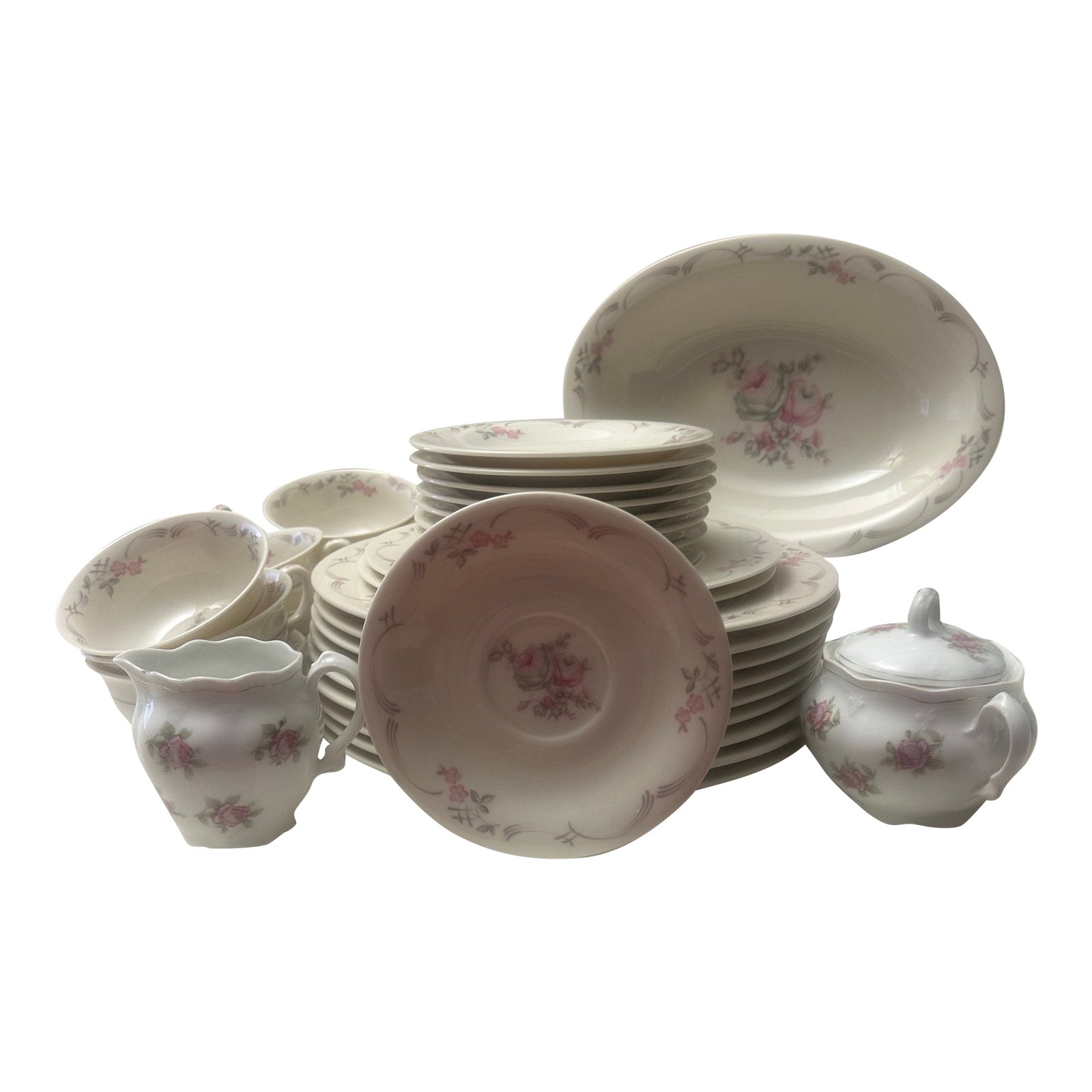 1950s Castleton Usa Bone China Dinnerware Set- 30 Pieces | Chairish