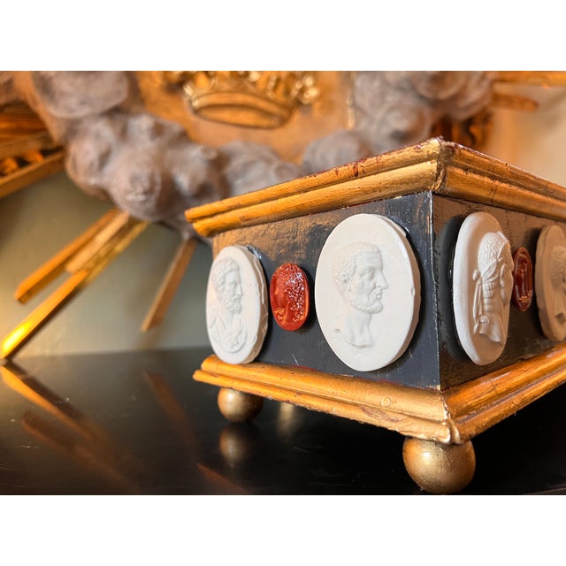 Grand Tour Revival "Medici" Wood Table Pedestal With Multicolor Casts ...