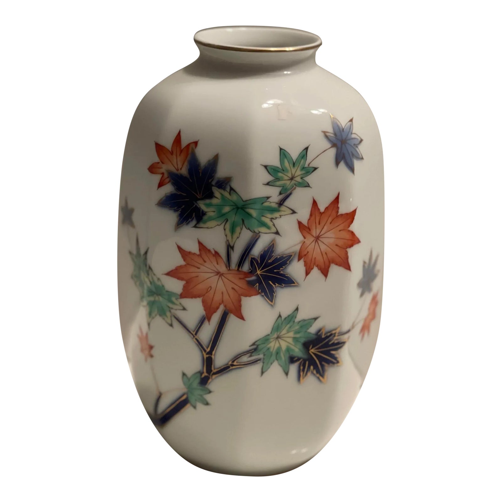 Late 19th Century Arita Ware Japan Fukagawa Porcelain Vase With Gold ...