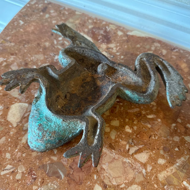 Vintage Heavy Cast Iron Frog Doorstop | Chairish
