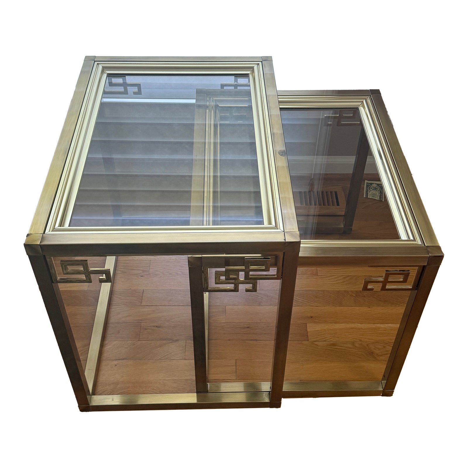 Vintage Mastercraft Greek Key Nesting Tables | Chairish
