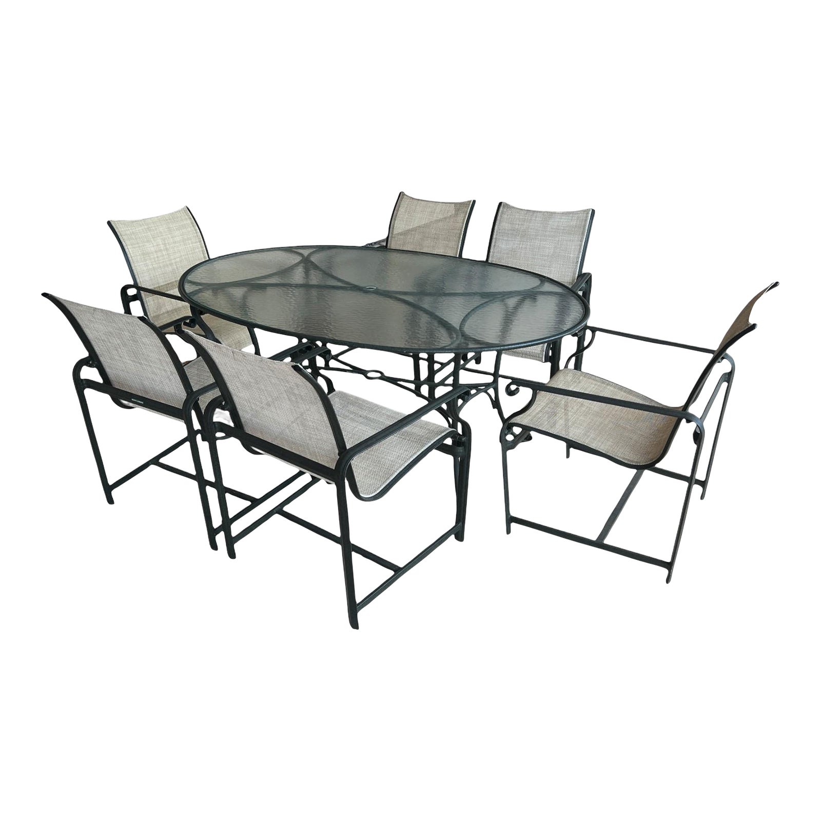 Brown Jordan Outdoor Dining Table & 6 Chairs | Chairish