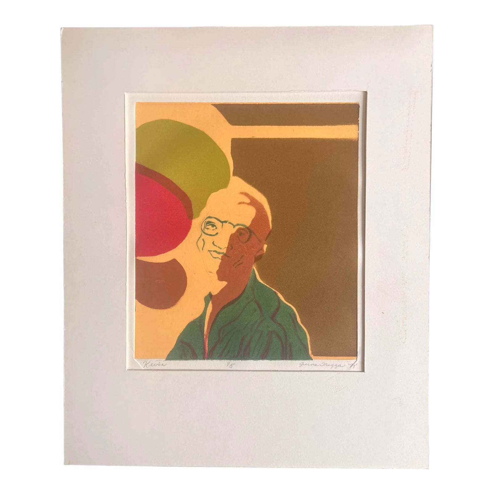 "Portrait of Tate (Art Student)" Neo-Expressionist Silkscreen Print ...