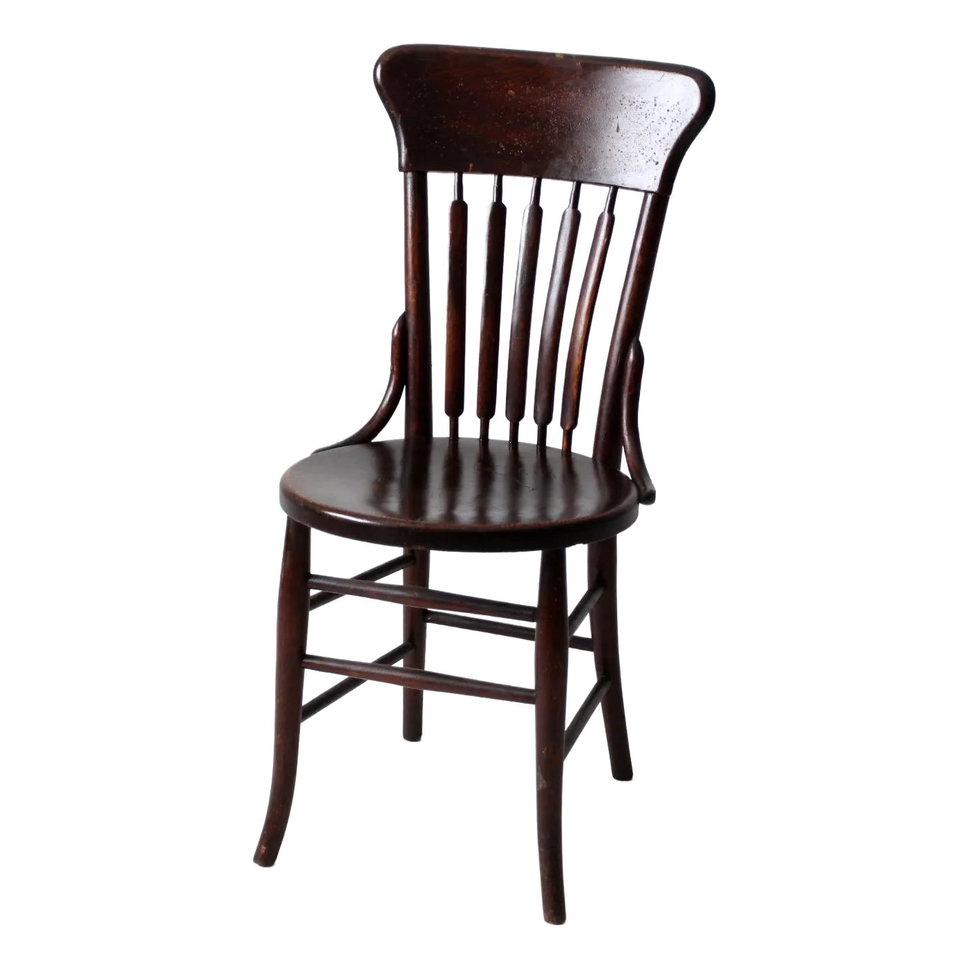 Antique Cattail Back Chair by Koenig Furniture Co. | Chairish