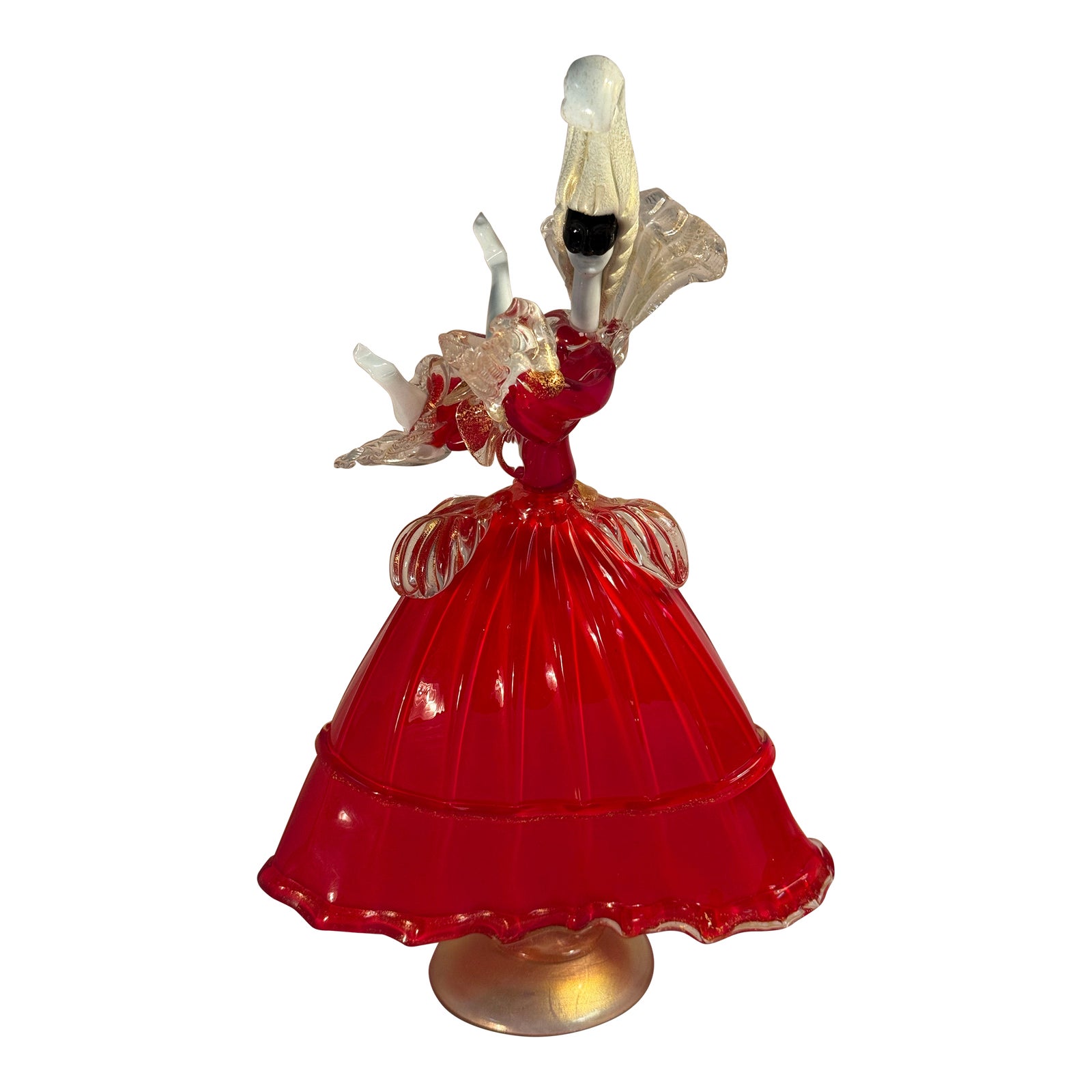 Vintage Glass Dancer Woman Italy Murano Credited | Chairish