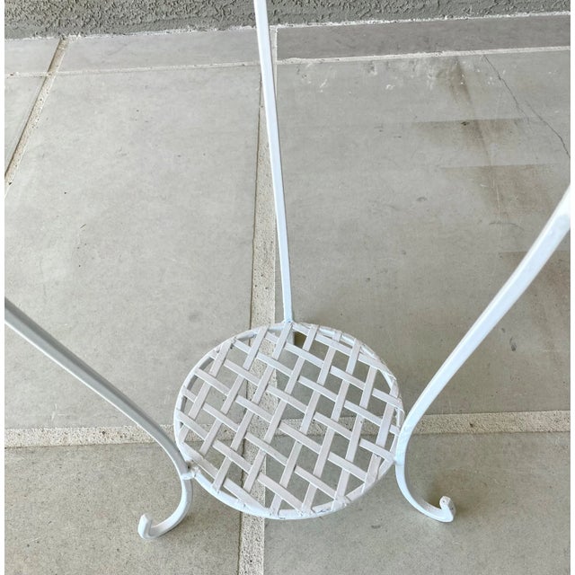 Mid-20th Century Hand Forged Two-Tier Iron Plant Stand | Chairish