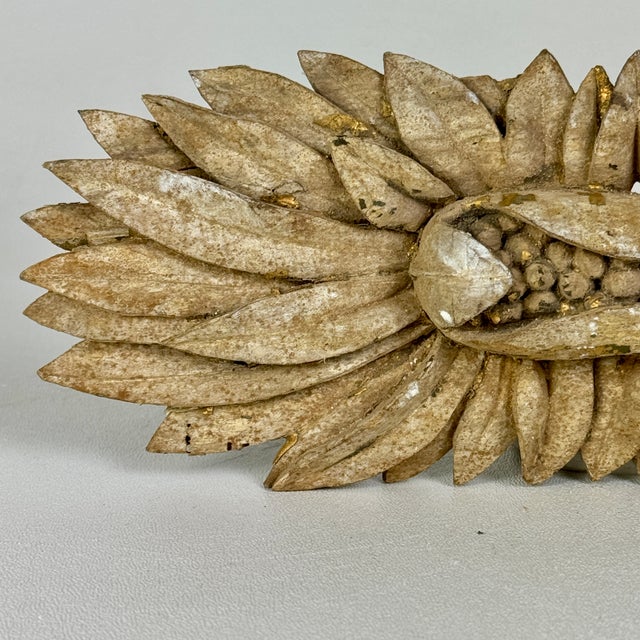 Antique Architectural Salvaged Finely Hand Carved Wood Winged Sunburst ...